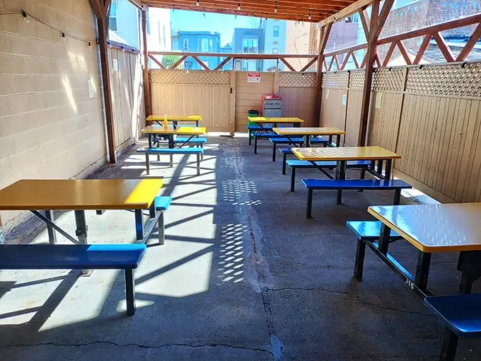 The outdoor patio might not win design awards, but those picnic tables have witnessed more food euphoria than a thousand fancy restaurants combined.