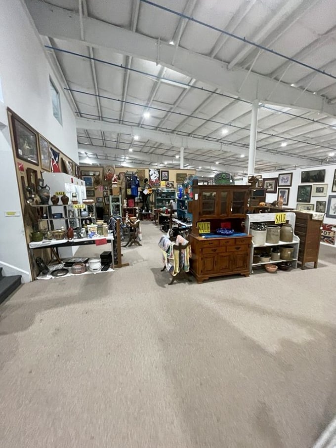 High ceilings and endless aisles create the feeling you've wandered into Ali Baba's cave—if he collected Americana instead of gold.
