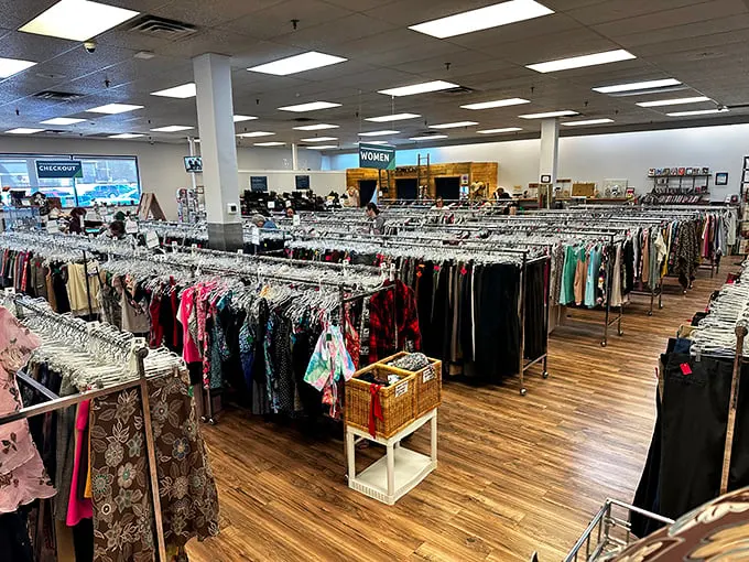 Step inside and prepare for sensory overload – this isn't your typical thrift store browsing experience.
