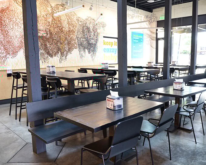Clean lines meet comfort food dreams in this thoughtfully designed space that welcomes everyone from first dates to family reunions.