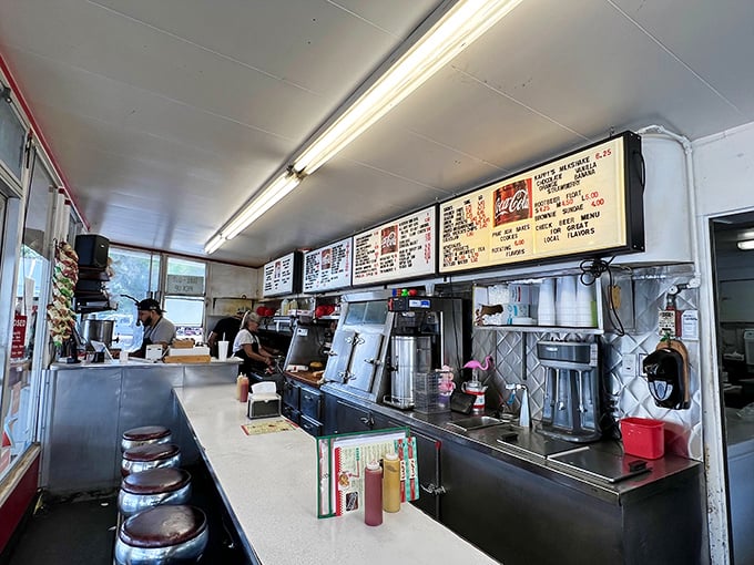 Where culinary magic happens. The classic diner counter setup at Kappy's is a time machine to when food was honest and delicious.