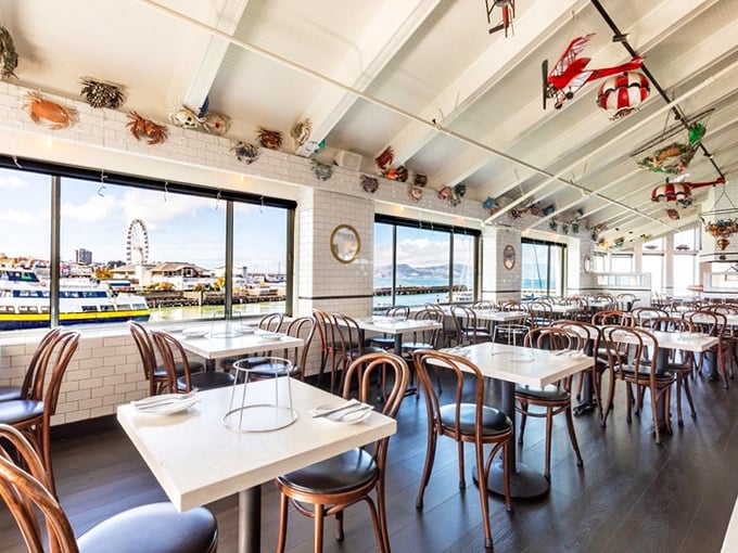 Nautical charm meets serious seafood business in this bright, welcoming dining room with harbor views.
