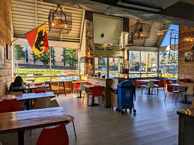 Inside, fishing nets become chandeliers and bright chairs invite you to settle in for a meal worth remembering.