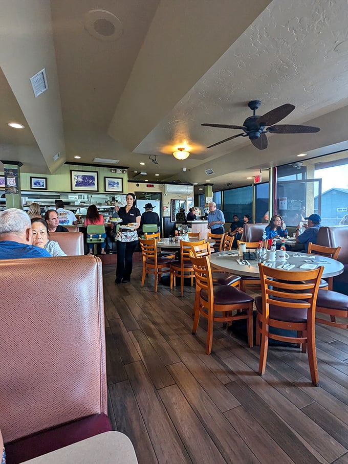 Where strangers become neighbors and neighbors become family. The gentle hum of conversation and clinking silverware creates the perfect diner symphony.