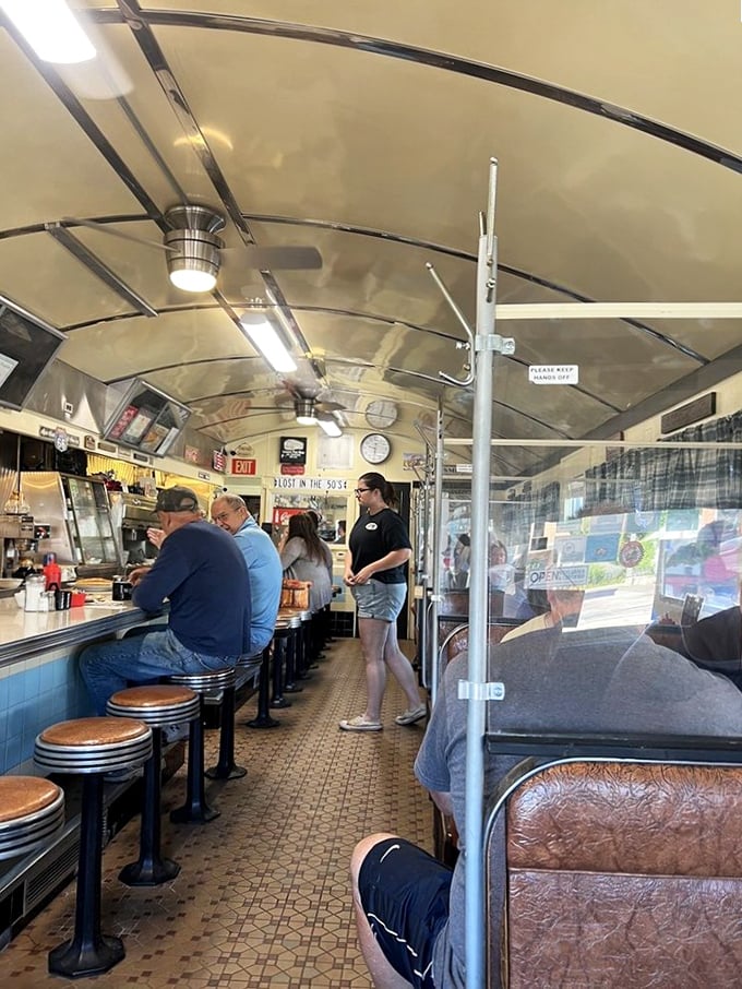 Step inside and time stands still—the curved ceiling, counter seating, and well-worn stools tell stories of countless Erie mornings.