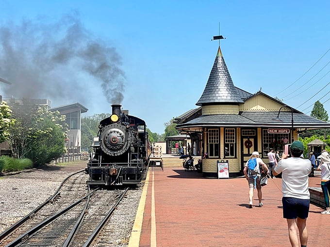 All aboard for nostalgia! This vintage locomotive proves that the best journeys never really go out of style.