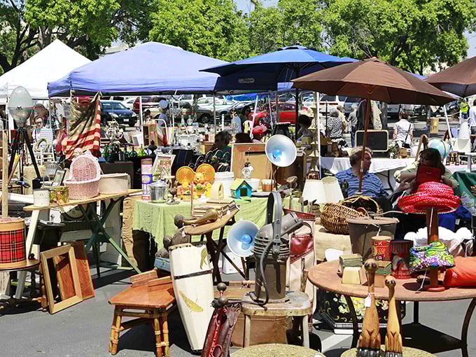 Organized chaos at its finest—where one person's discarded dresser becomes another's statement piece. The thrill of the hunt is palpable.