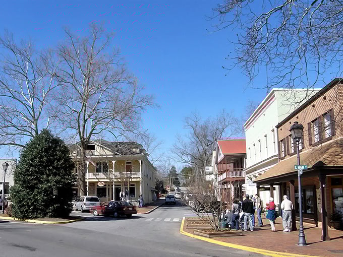 Dahlonega's historic downtown invites you to stroll brick sidewalks where gold rush dreams once flourished—now it's rich with simpler treasures.