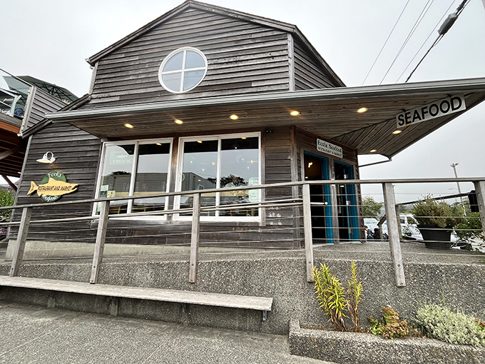 This weathered wooden seafood haven looks like it's survived a thousand coastal storms – because it has!