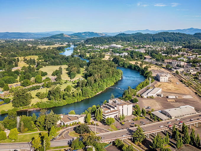 Eugene's Willamette River winds through town like a blue ribbon tying together this gift of a city.