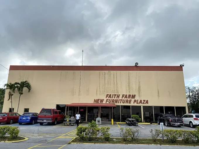 Faith Farm's no-nonsense exterior hides a wonderland of furniture finds – the Clark Kent of thrift superstores!
