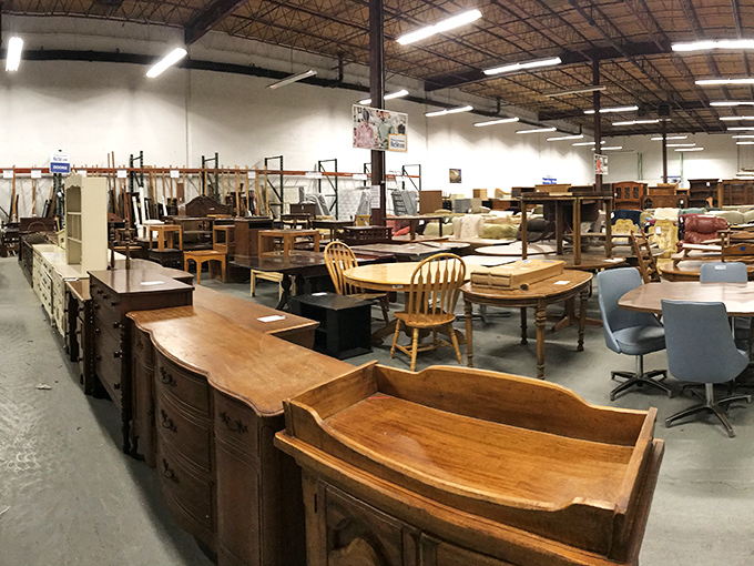ReStore's furniture wonderland – where yesterday's solid wood masterpieces await their second act in your home.