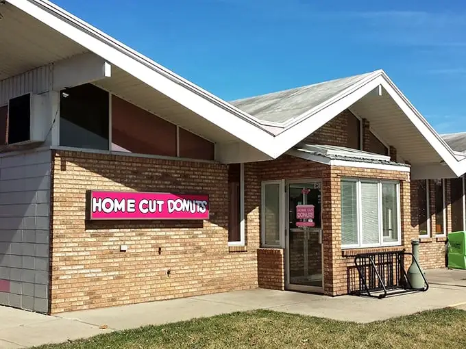 Home Cut Donuts' unassuming brick exterior hides a wonderland of freshly-made treats. Sometimes the plainest packages contain the sweetest surprises!