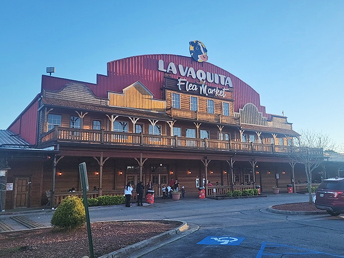 La Vaquita's western-style facade isn't just eye-catching—it's your gateway to a vibrant marketplace that feels like a mini vacation.
