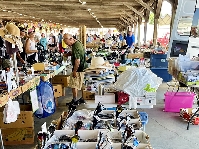 Under the pavilion magic happens - where one person's clutter becomes another's prized possession.