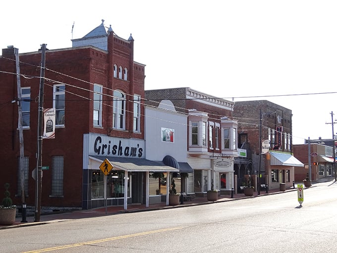 Savannah's Main Street preserves its small-town character with brick storefronts that have witnessed generations of local commerce.