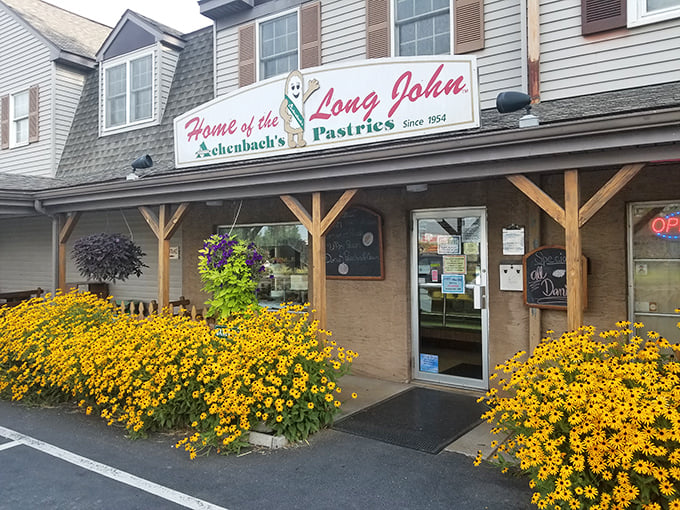 Sunshine-yellow flowers welcome you to Achenbach's, where Pennsylvania Dutch baking traditions bloom in every bite.