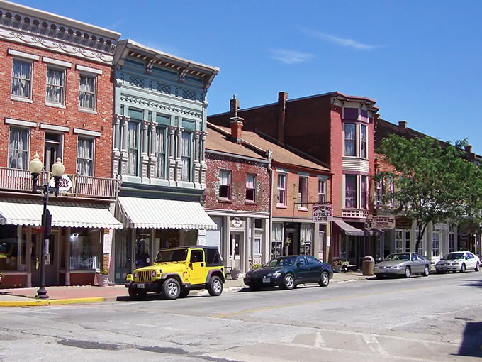 The sun-drenched streets of Mark Twain's hometown feature well-preserved buildings where literary history meets affordable living.
