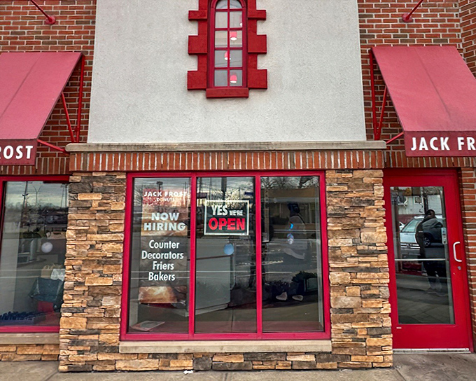 "Now Hiring" at Holtman's – possibly the most delicious job in Cincinnati for donut enthusiasts.