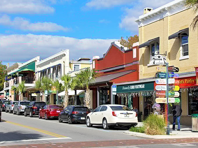 Strolling through Mount Dora feels like stepping into a Norman Rockwell painting with Florida sunshine.