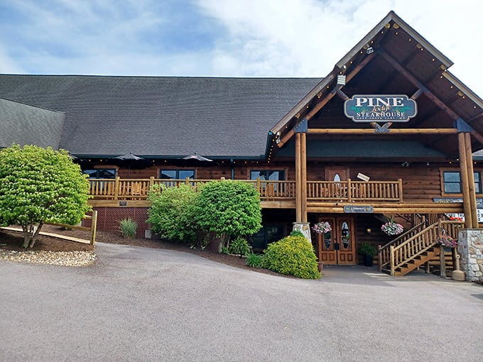Rustic luxury at its finest. The kind of place where Paul Bunyan would celebrate his birthday—with a massive ribeye.