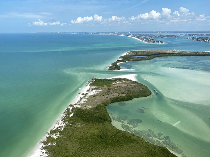The meeting point of sky and sea at Shell Key – like finding the edge of a watercolor painting.