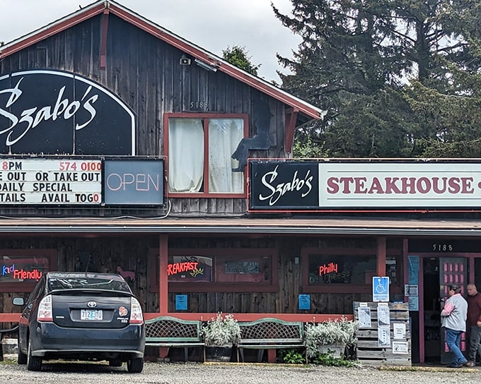 Morning light reveals Szabo's unpretentious charm. This coastal gem proves great steakhouses don't need fancy facades—just perfect cooking.