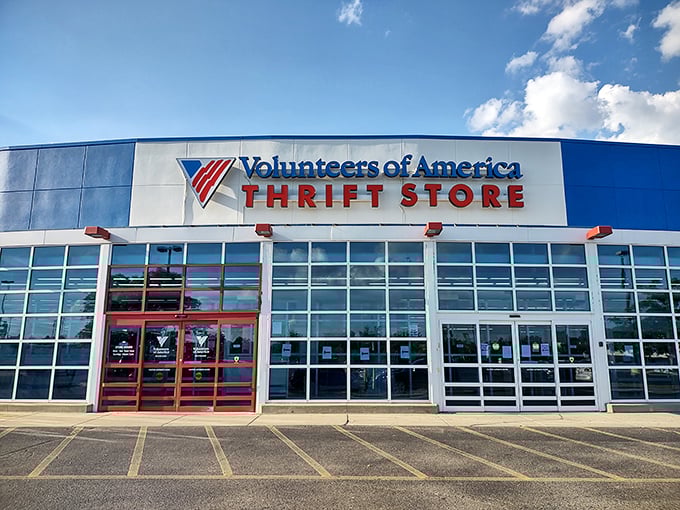Sunlight gleams off the Westland VOA store, where yesterday's castoffs become tomorrow's conversation pieces.