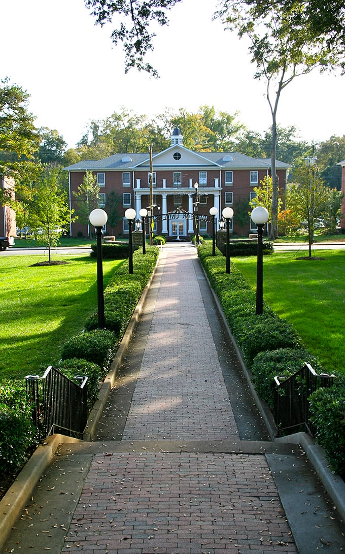 Anderson University's stately brick buildings and manicured walkways offer a Norman Rockwell painting come to life in the heart of South Carolina.