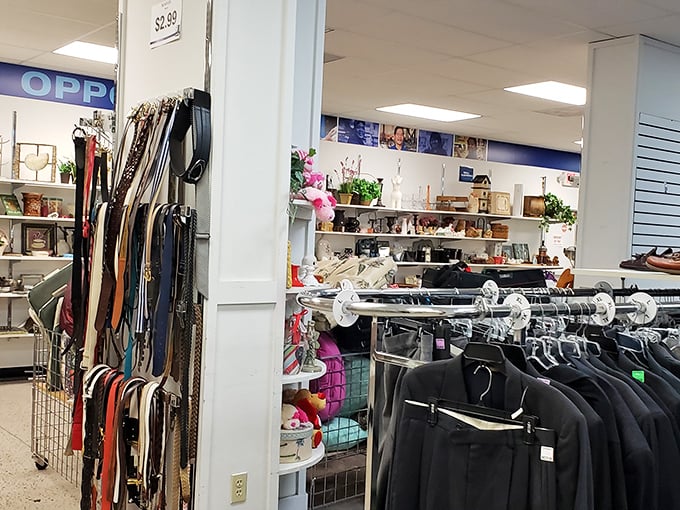 Where accessories and apparel converge in a secondhand symphony. Every belt tells a story; every hanger holds possibility.