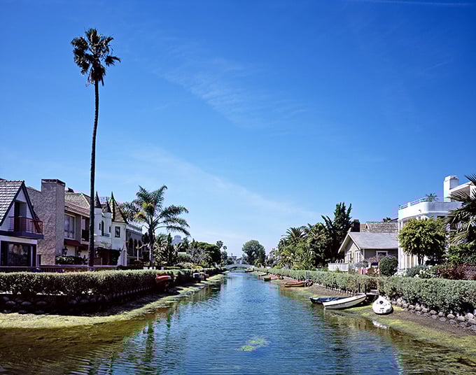 Tranquil canals lined with dream homes – Venice's quieter side offers a peaceful contrast to the boardwalk's cheerful chaos.