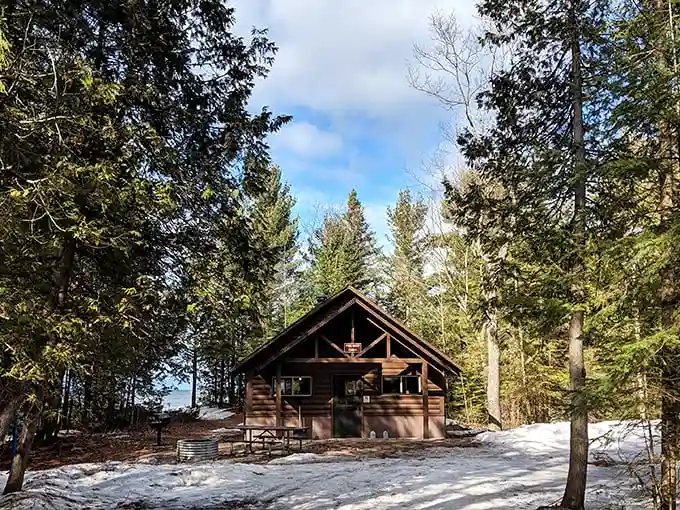This rustic cabin in Cheboygan State Park proves that sometimes the best luxury is simplicity, especially when surrounded by Michigan's pristine northern woods.