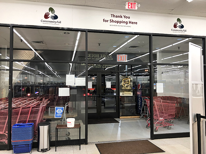 Those red shopping carts aren't just for show—they're chariots waiting to transport your thrifting victories through a labyrinth of potential treasures.