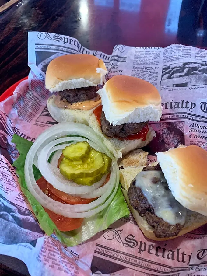 Sliders at a Local Eatery: These aren't just mini burgers—they're handheld happiness. Perfectly sized for sampling several without the commitment issues of a full burger.