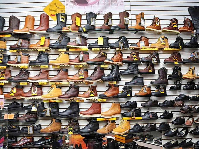 Boot paradise! Where else can you find enough leather to outfit every character in a spaghetti western and still have options left over?