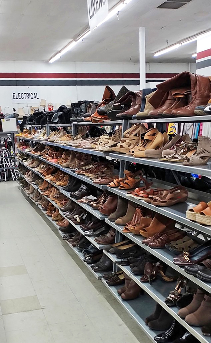 A footwear library where every shoe tells a story—from barely-worn designer heels to boots that have already done the breaking-in for you.