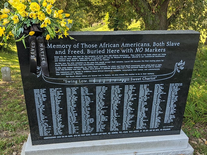 This memorial honors African Americans buried without markers—a powerful reminder that acknowledging all history makes communities stronger.