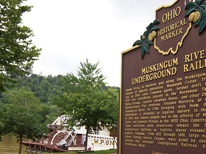History isn't just remembered in Marietta—it's marked, documented, and celebrated through landmarks like this Underground Railroad historical marker.