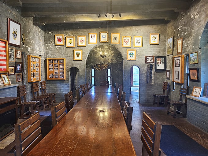Knights once gathered around tables like this one—well, not in Ohio, but Harry Andrews' attention to detail makes you believe they might have!