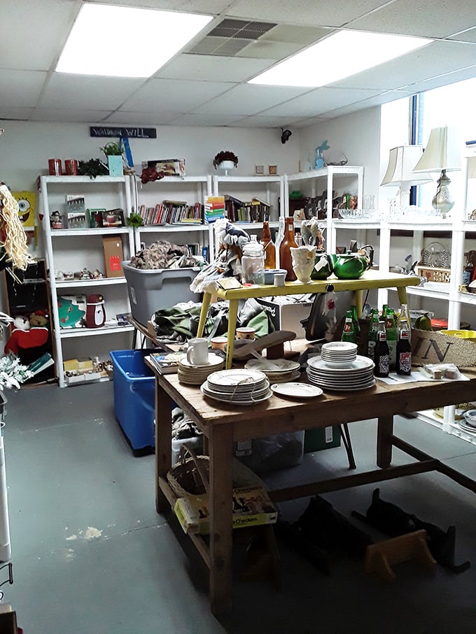 Grandma's kitchen comes back to life in this corner, where every plate and bowl holds memories of Sunday dinners and holiday gatherings past.