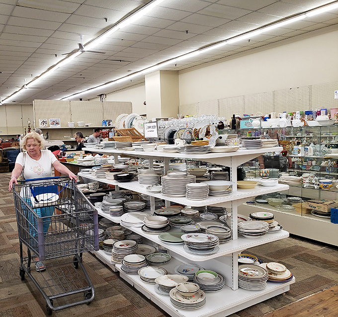 Dish heaven stretches as far as the eye can see. One person's castoff china becomes another's dinner party conversation starter—at prices that make your wallet do a happy dance.