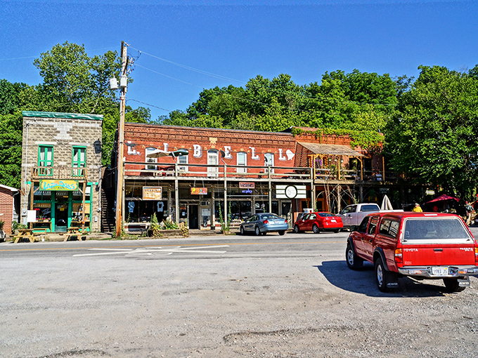 Brick buildings with character to spare line Makanda's main drag, where every storefront has a story worth hearing.