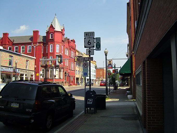 Where Route 6 meets small-town splendor. This intersection has probably witnessed more friendly waves and "how's your mother" conversations than a church social.