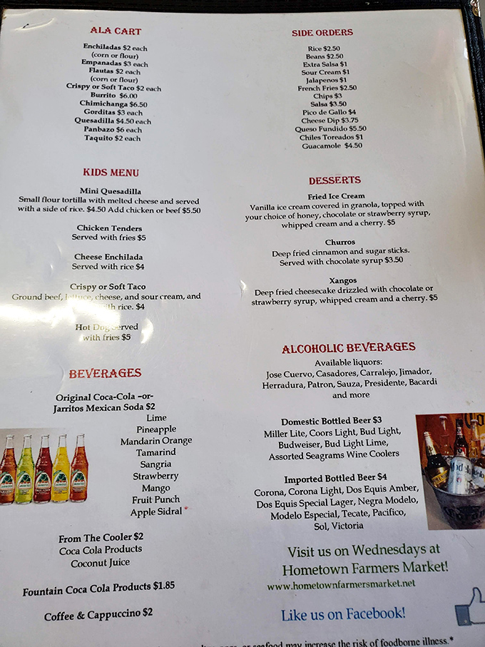 The menu reads like a greatest hits album of Mexican cuisine. No molecular gastronomy here—just the classics done right.