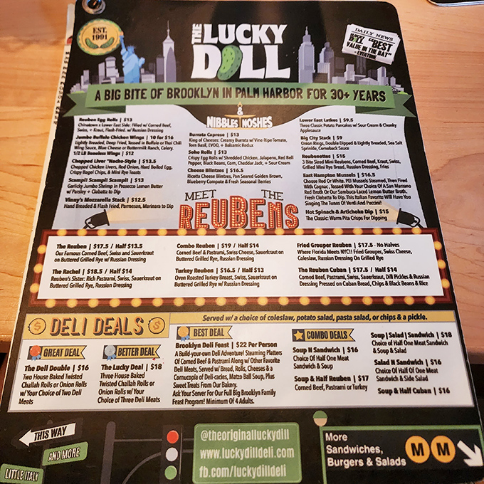 The menu reads like a love letter to deli classics. Each description might have you unconsciously nodding and mumbling "yes, please" to yourself.