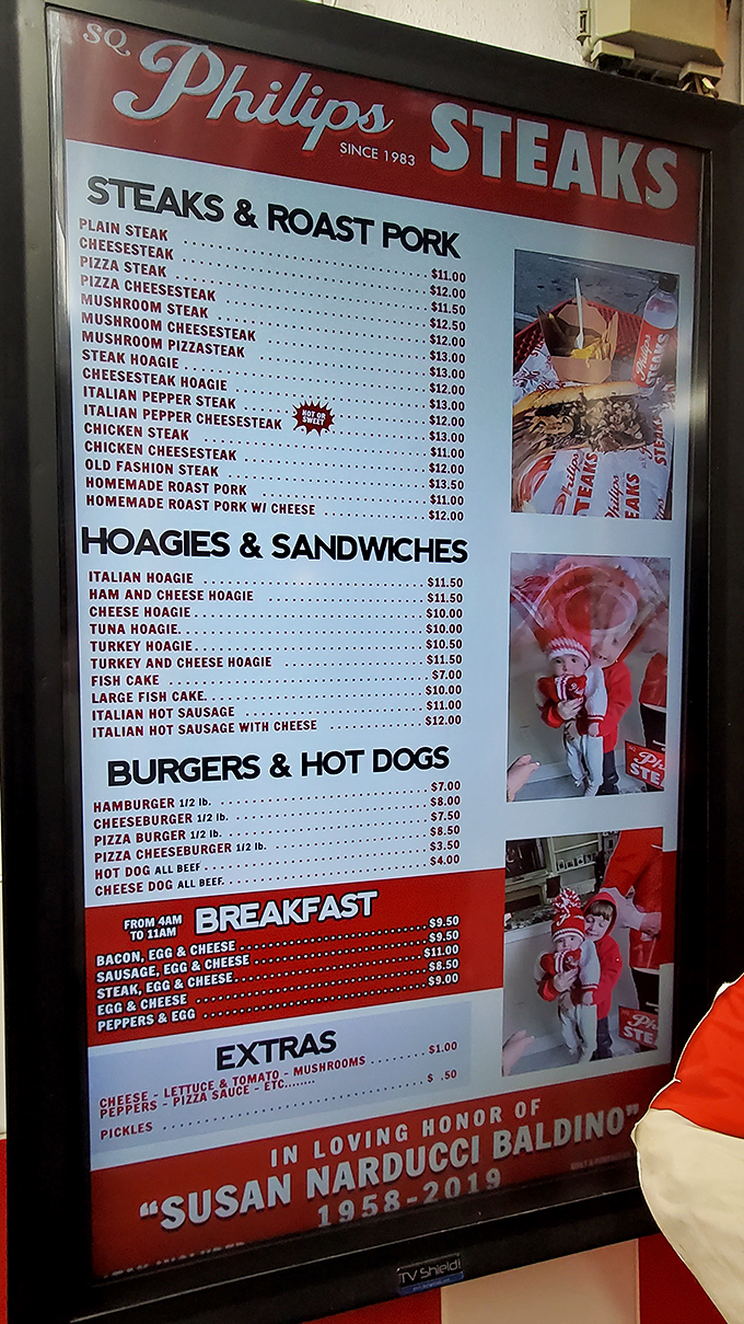 This menu isn't just a list—it's a roadmap to happiness. Each line represents a different path to sandwich nirvana.