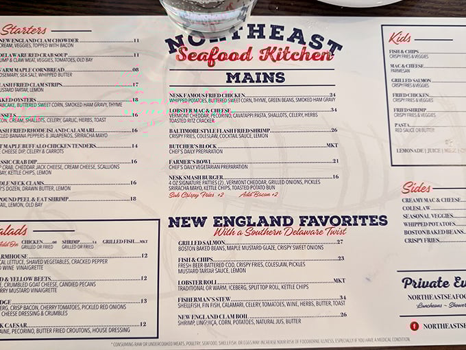 Reading this menu is like getting a love letter from the Atlantic—each dish promising a maritime romance worth remembering.