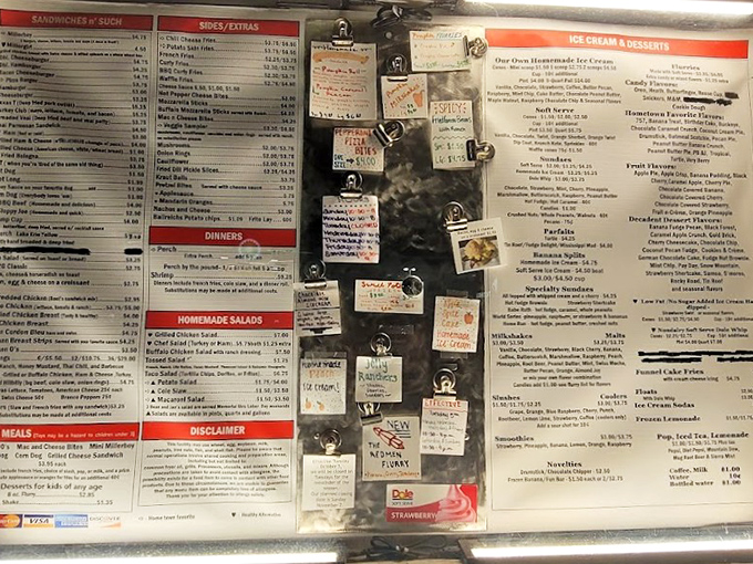 This menu isn't trying to impress you with fancy words – it's letting the food do the talking. Decisions, decisions!