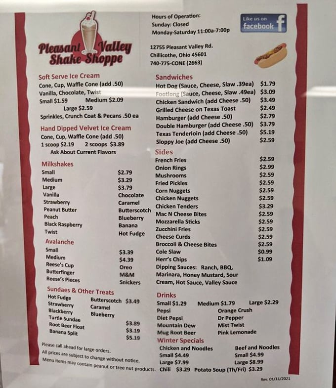 This menu isn't trying to impress with fancy terminology—just honest offerings at prices that won't make your wallet weep.