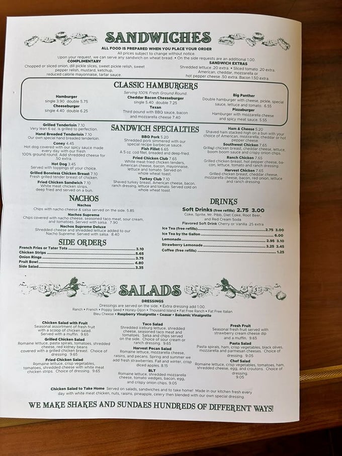 The menu reads like a love letter to American classics. Two hundred frozen creations lurk at the bottom, tempting even the most decisive diner.
